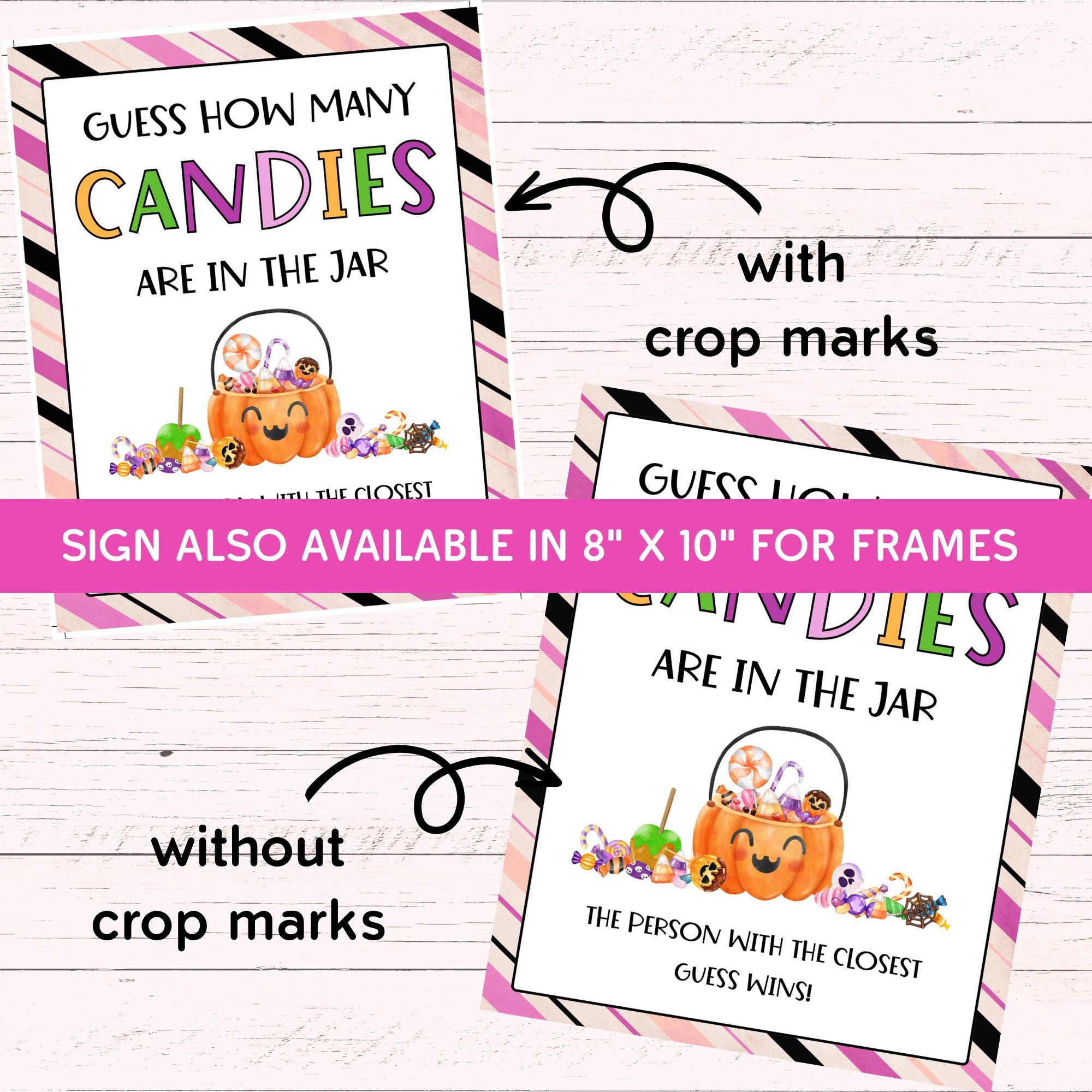 Candy Guessing Game - Printable Halloween Party Game - Classroom Game ...