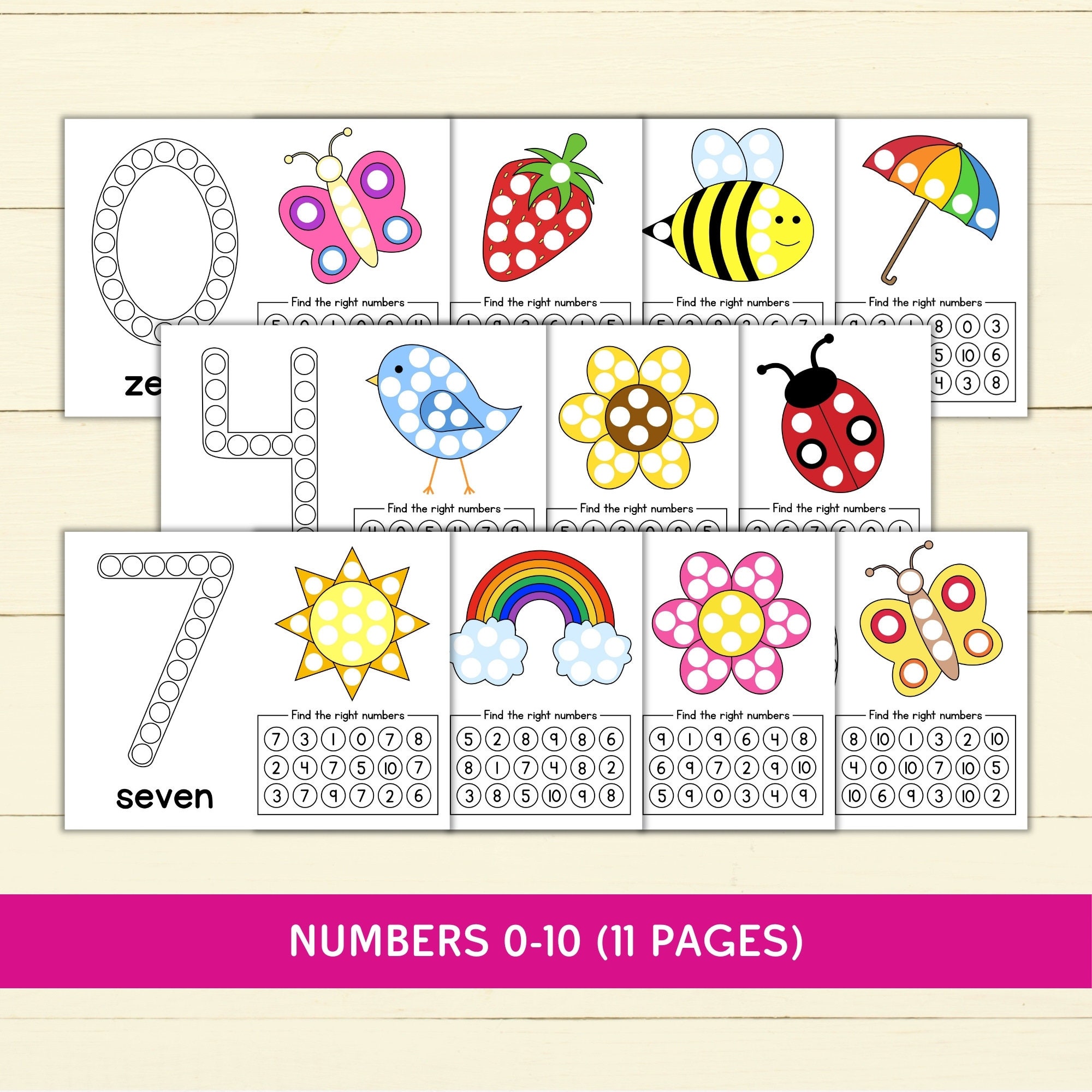Spring Counting Activity Bundle for Toddlers & Preschoolers - Printable ...