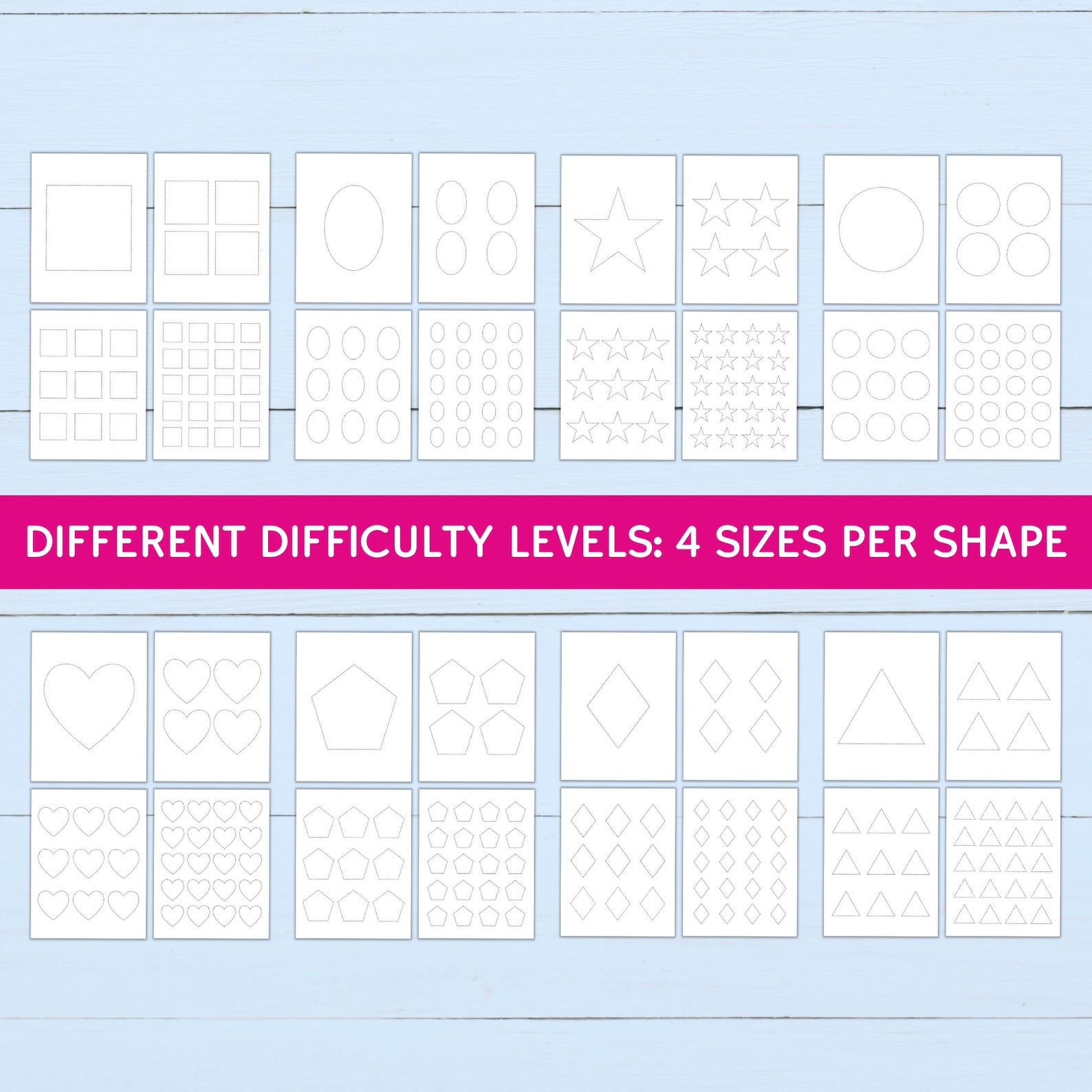 41-PAGE BUNDLE - Cutting Practice & Tracing Worksheets - Beginning ...