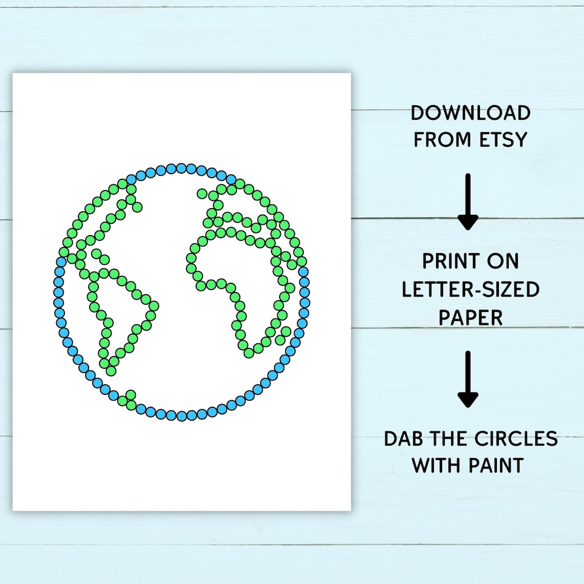 Earth Day Q-tip Tracing Sheets - Printable Preschool Worksheets for ...