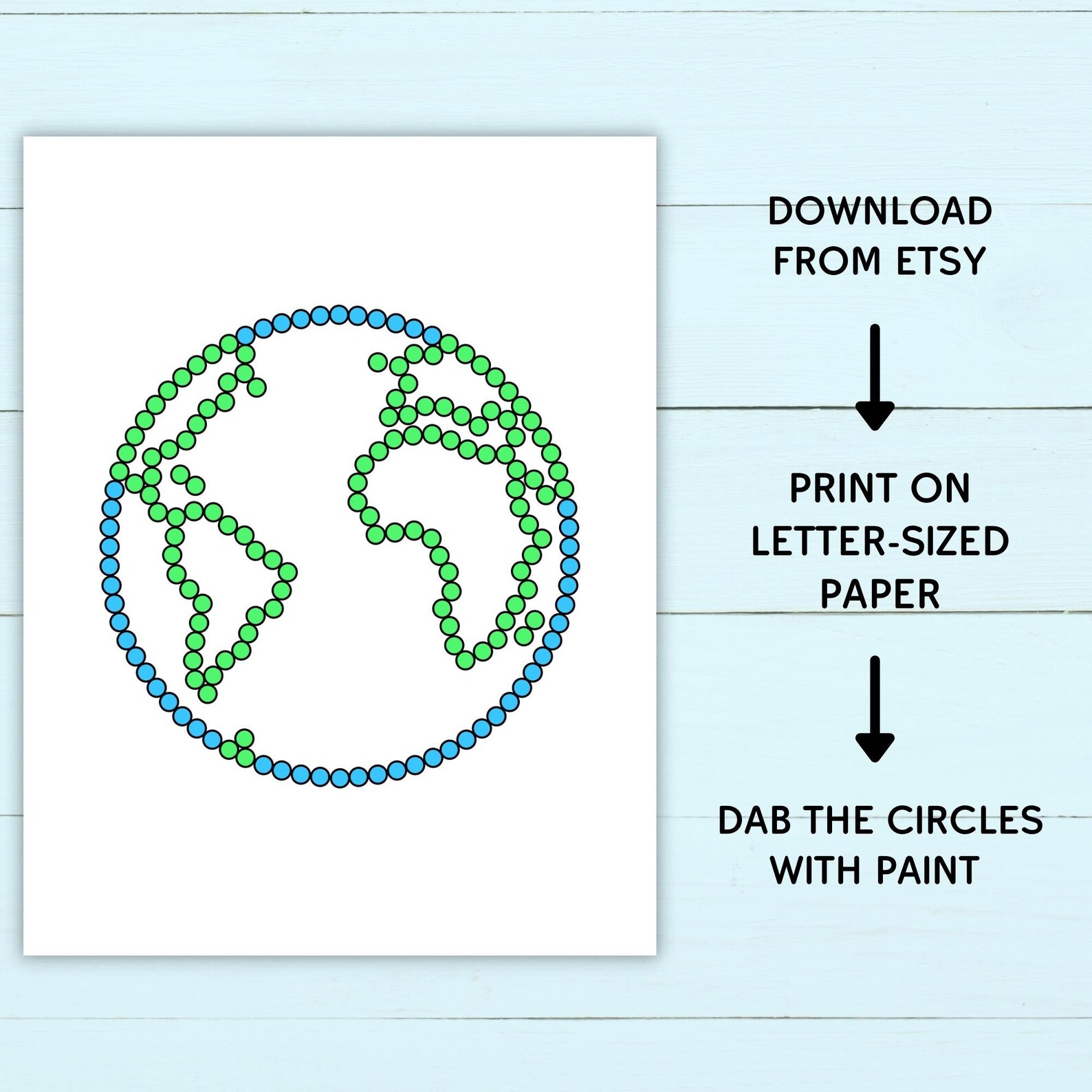 Earth Day Q-tip Tracing Sheets Printable Preschool Worksheets for Fine ...