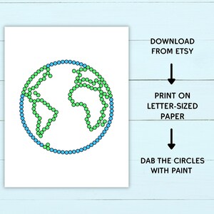 Earth Day Q-tip Tracing Sheets - Printable Preschool Worksheets for ...