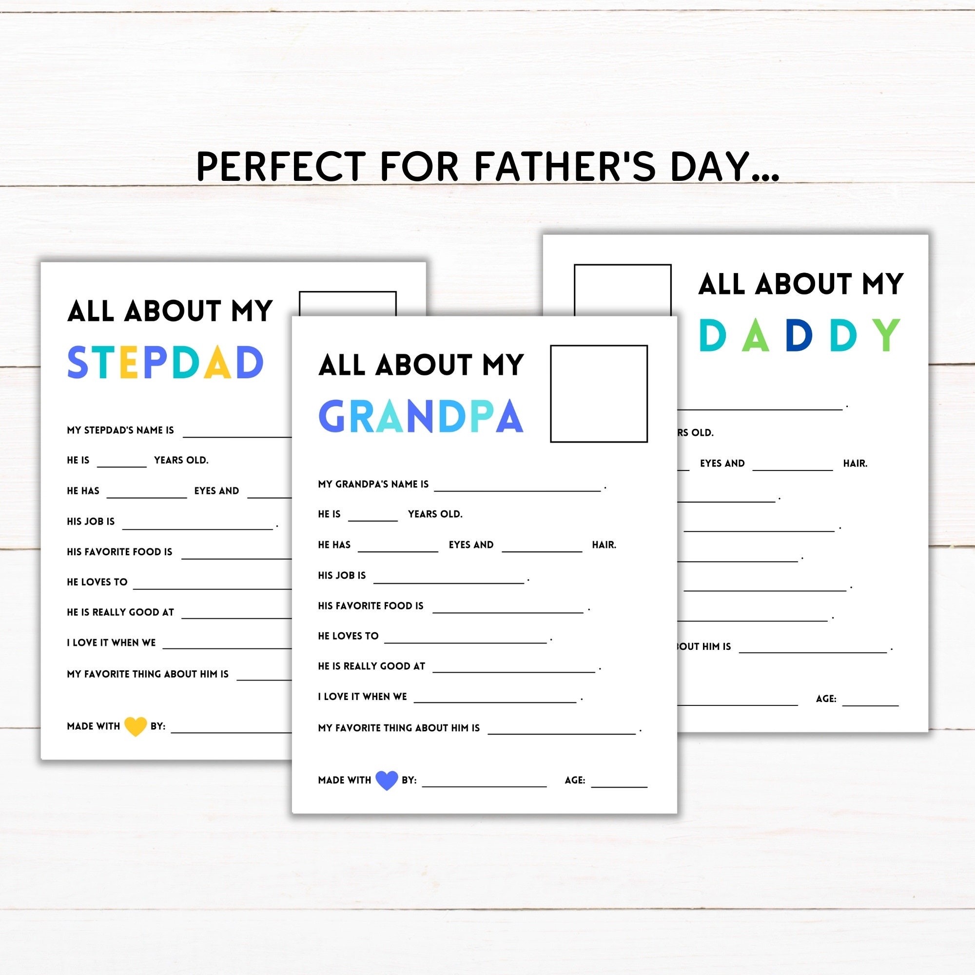 Printable "all About My Family" Questionnaires - Instant Download ...