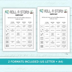Earth Day Roll a Story - Creative Writing Prompt Activity - Printable ...