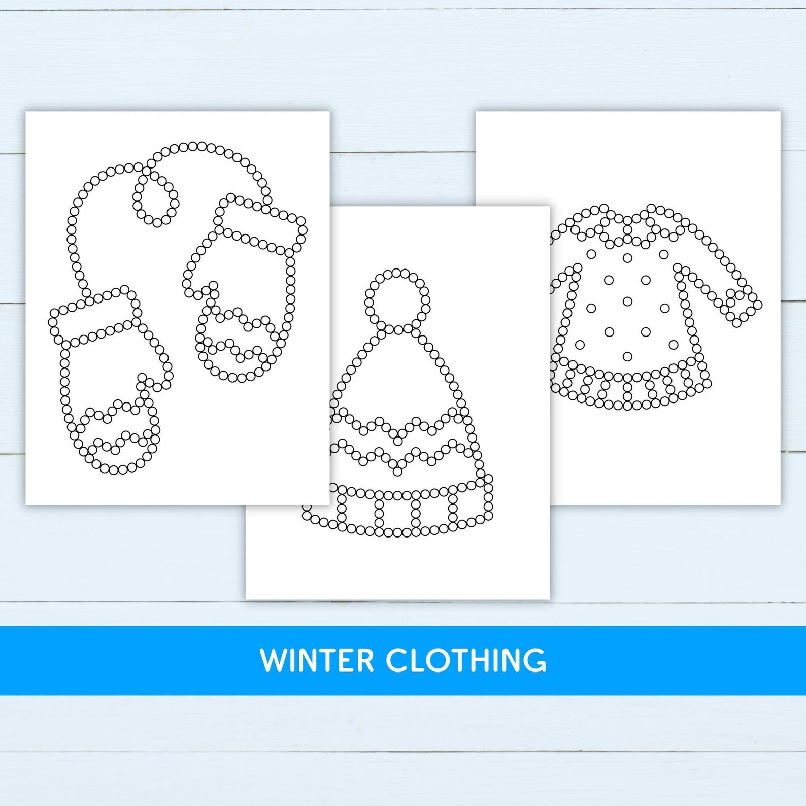 Winter Q-tip Tracing Sheets Printable Preschool Worksheets for Fine ...