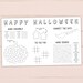 Printable Halloween Activity Placemat for Kids - 3 Sizes - Activity ...