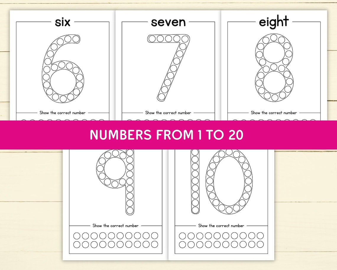 Dot-to-dot Numbers 1-20 Printable Learning Activity for Kids - Etsy