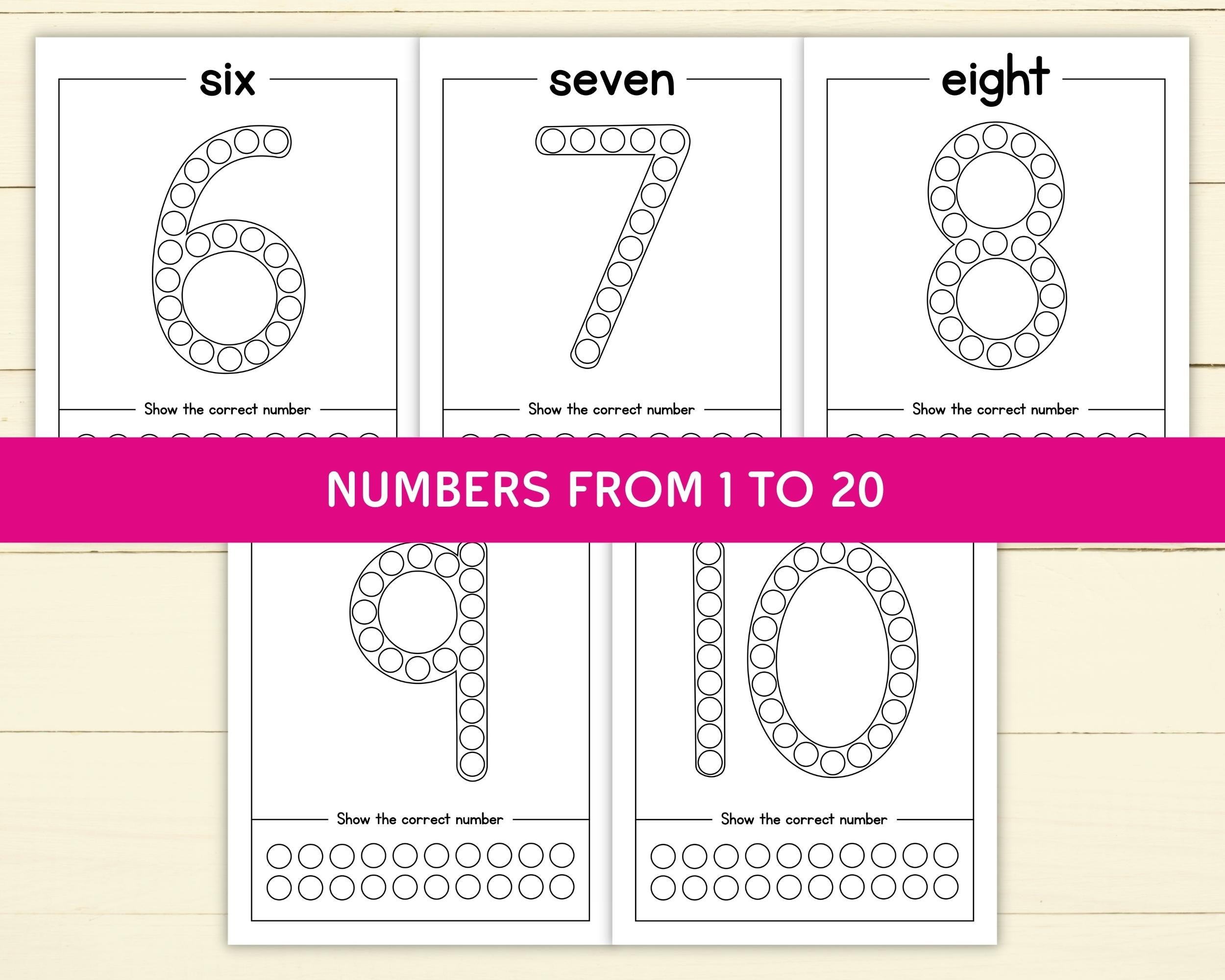 Dot-to-dot Numbers 1-20 Printable Learning Activity for Kids - Etsy