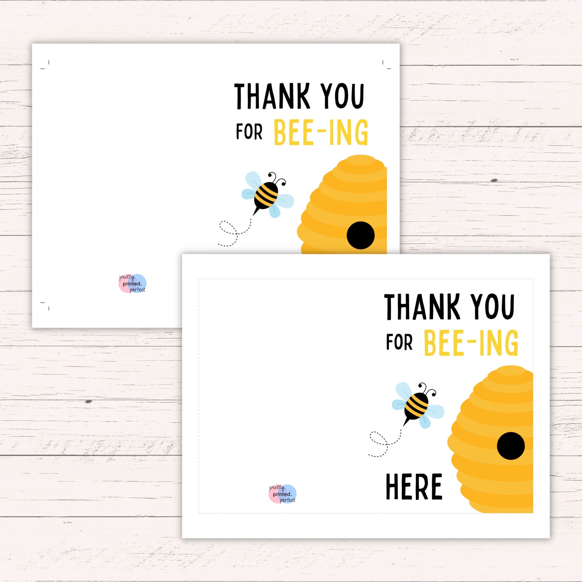 Printable Greeting Card Gift Tag Combo Thank You for Beeing Here ...