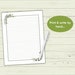 Cute Printable Olive Branch Stationery - Digital Note Paper - Instant ...