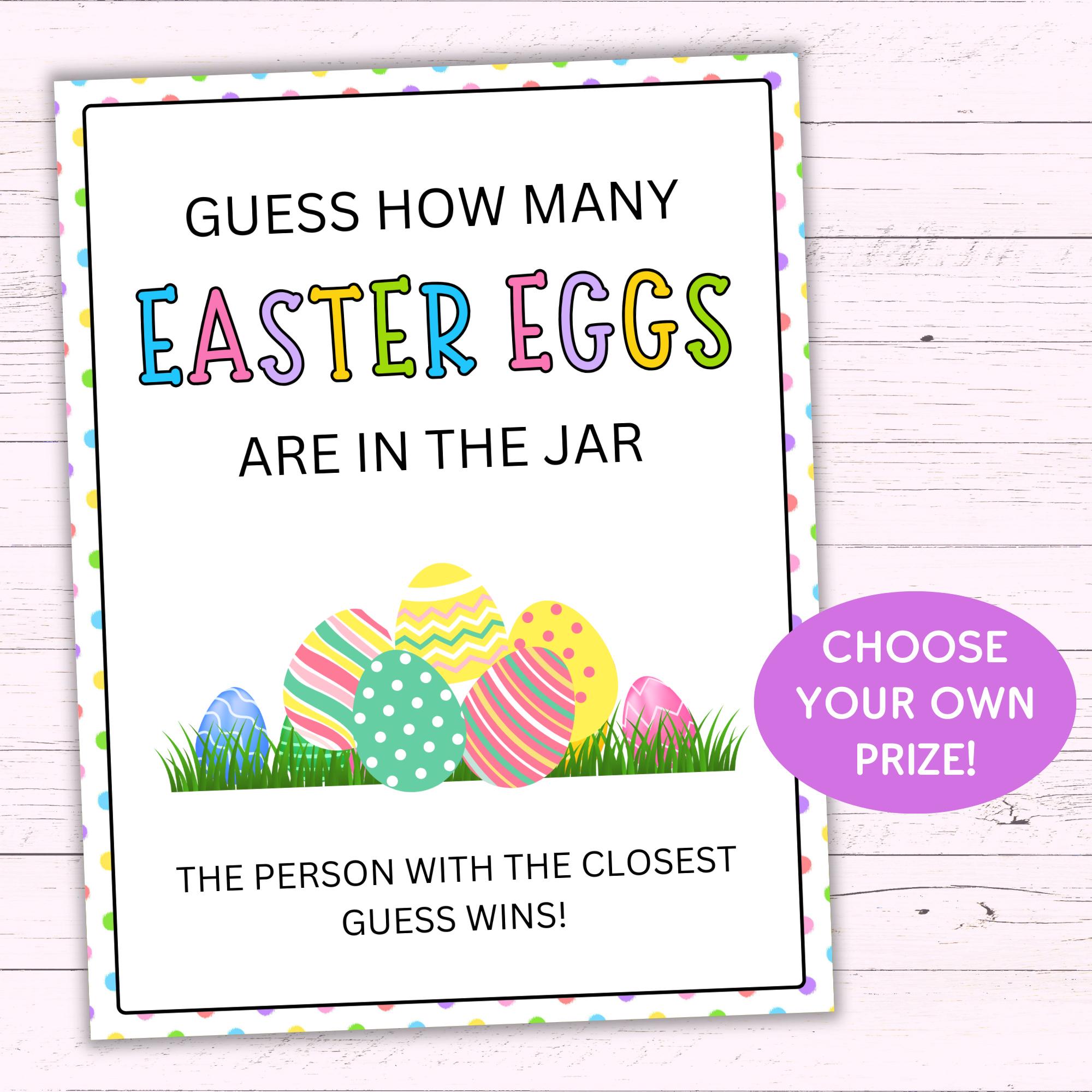 Easter Egg Guessing Game - Easter Guessing Jar Game - Easter Classroom ...