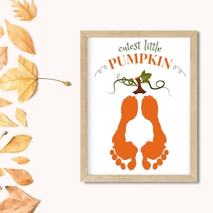 Printable "cutest Pumpkin in the Patch" Handprint + Footprint Art ...