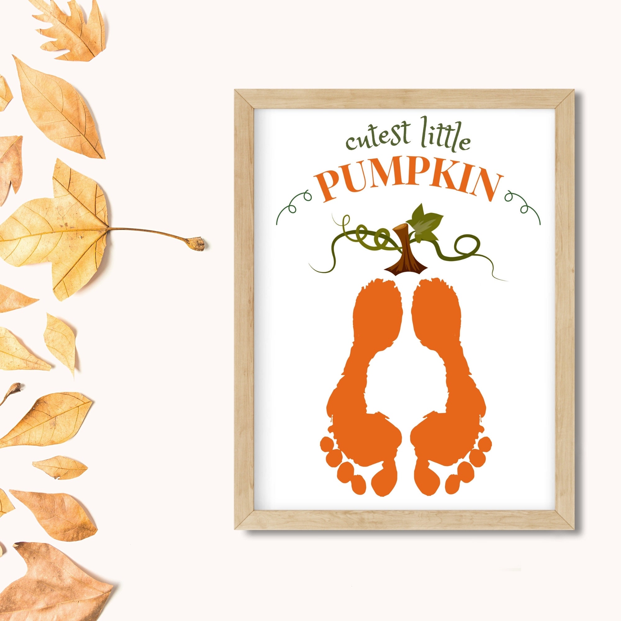 Printable "cutest Pumpkin in the Patch" Handprint + Footprint Art ...