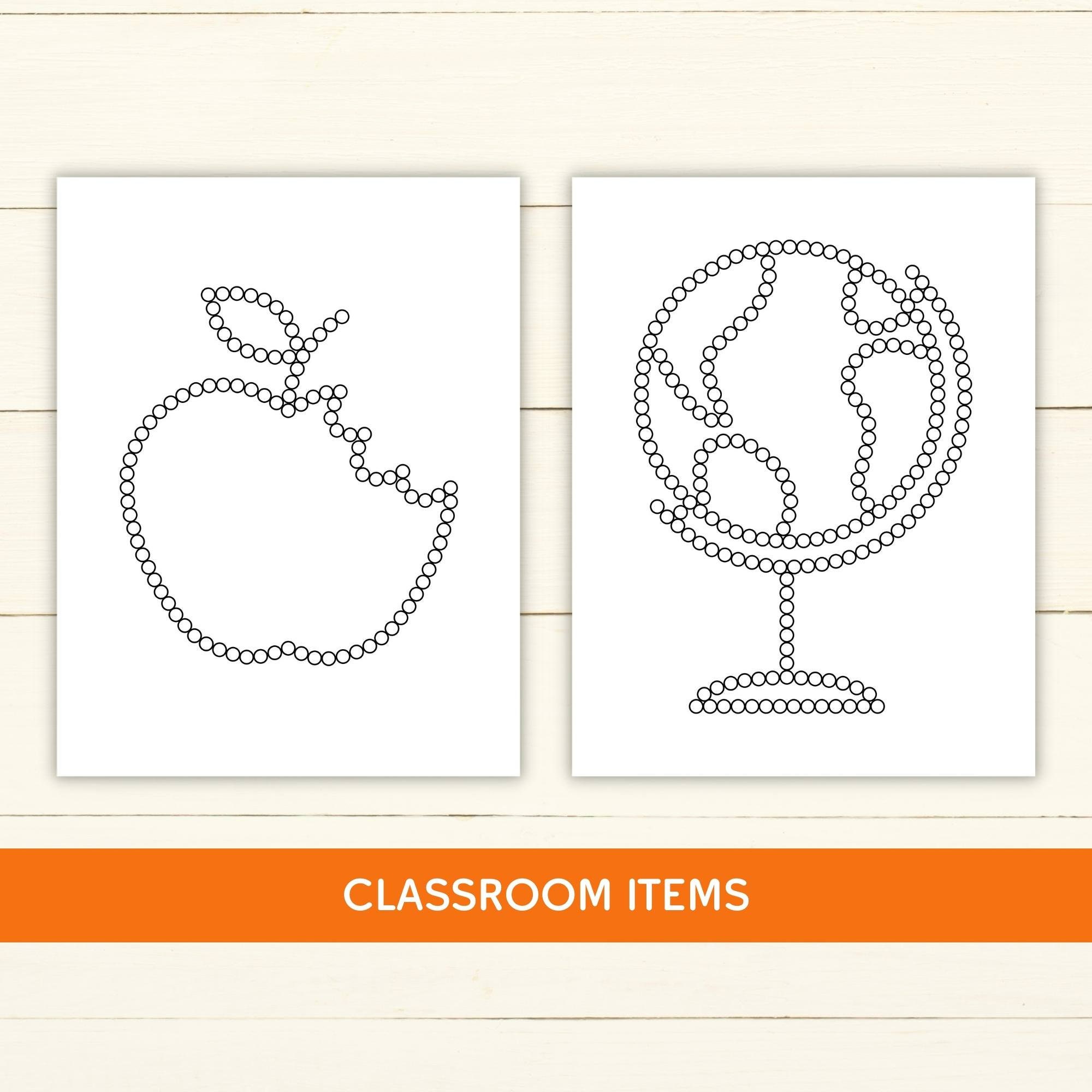 Back-to-school Q-tip Tracing Sheets - Printable Preschool Worksheets ...