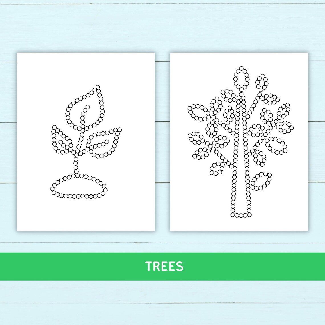 Earth Day Q-tip Tracing Sheets Printable Preschool Worksheets for Fine ...