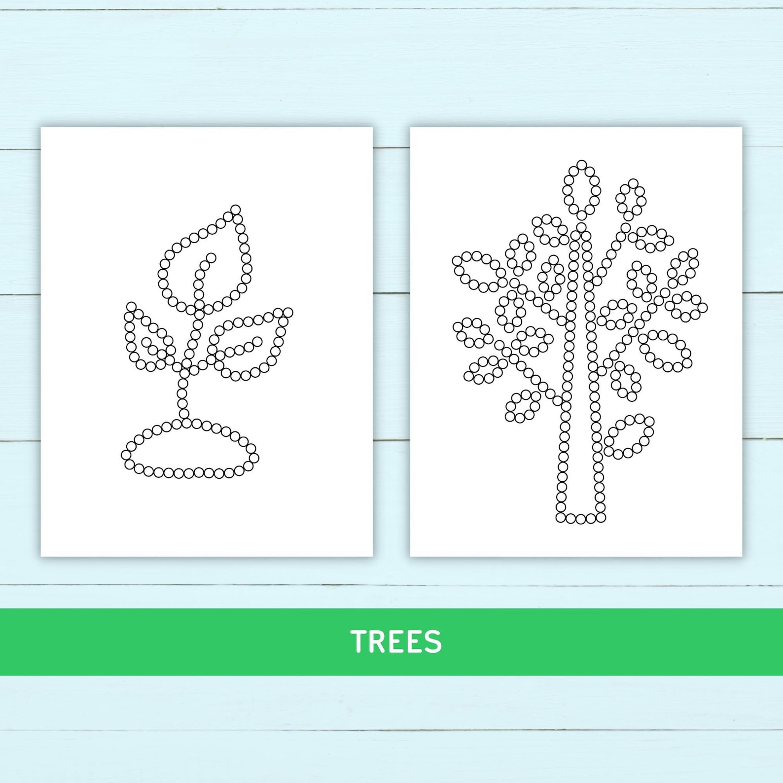 Earth Day Q-tip Tracing Sheets - Printable Preschool Worksheets for ...