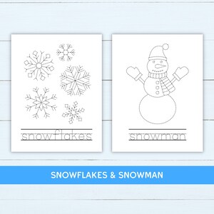 Printable Winter Tracing Sheets - Tracing Worksheets for Preschool ...