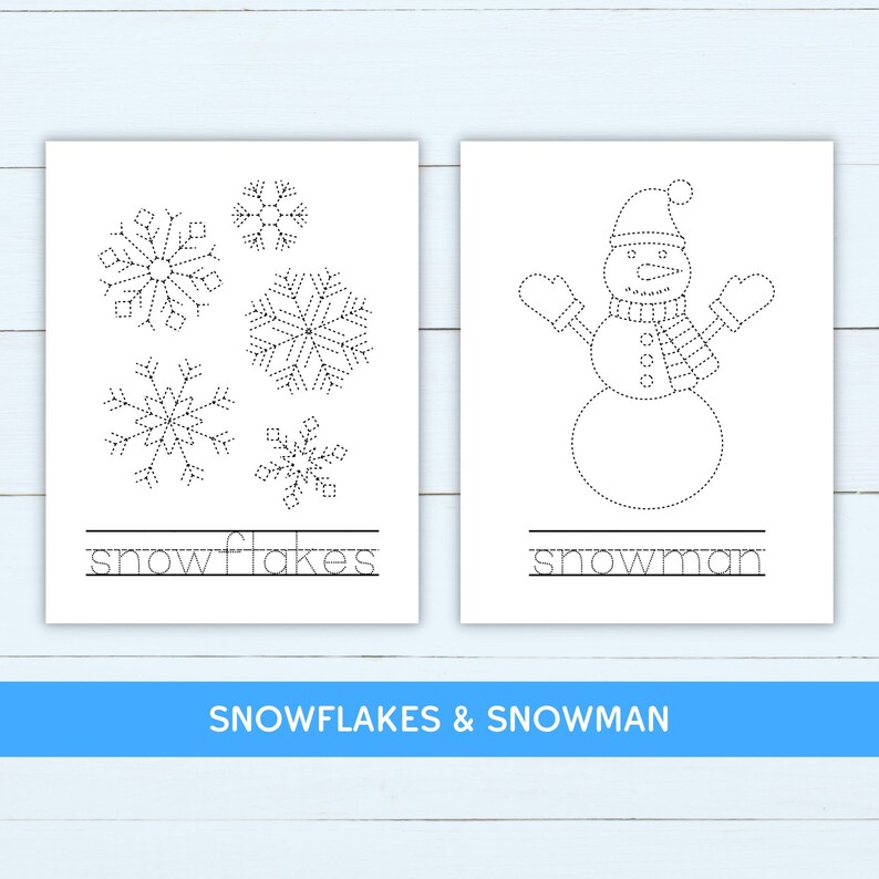 Printable Winter Tracing Sheets - Tracing Worksheets for Preschool ...