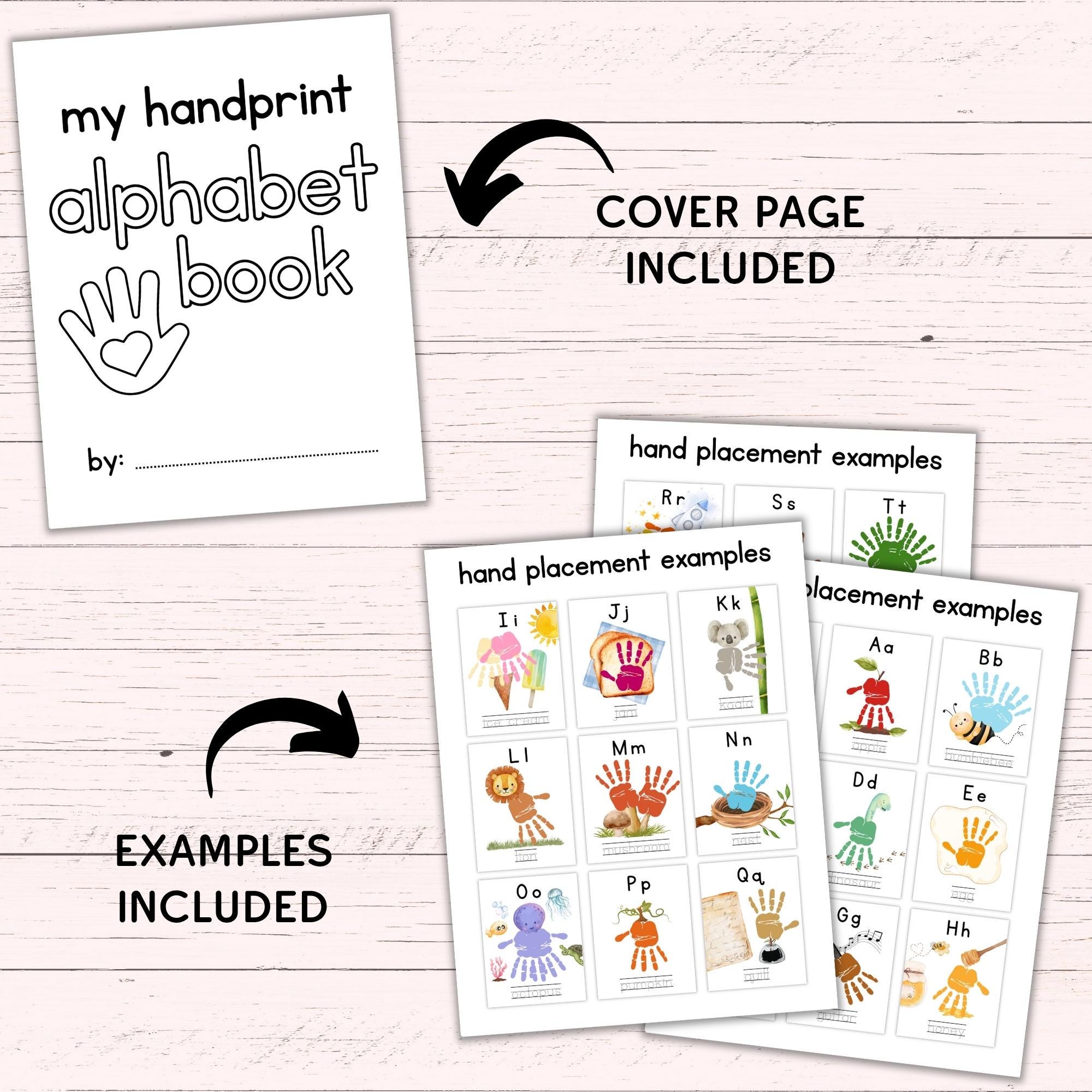 Alphabet Handprint Book - ABC Handprint Art Craft - Preschool ...