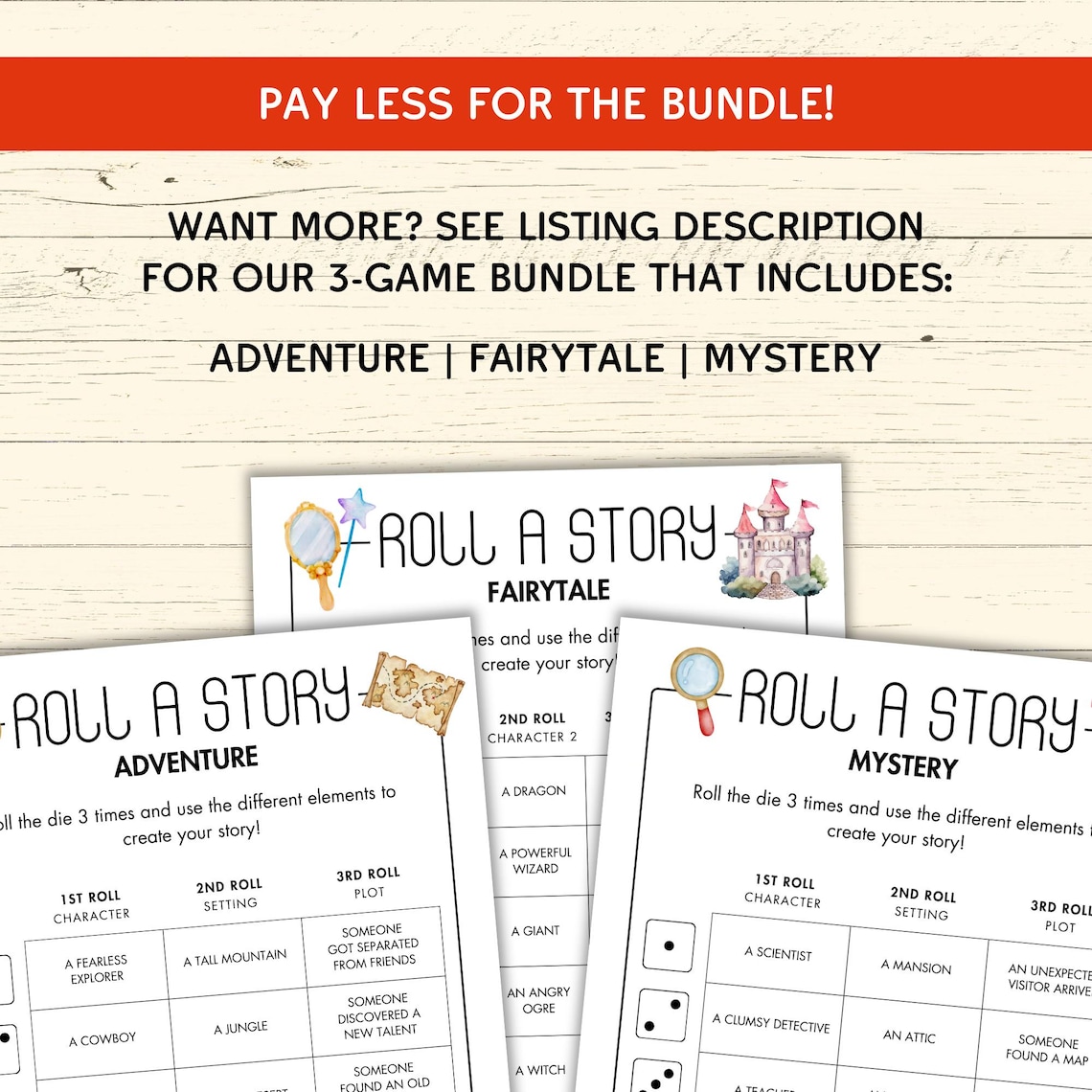 Roll a Story Adventure - Creative Writing Prompt Activity - Printable ...