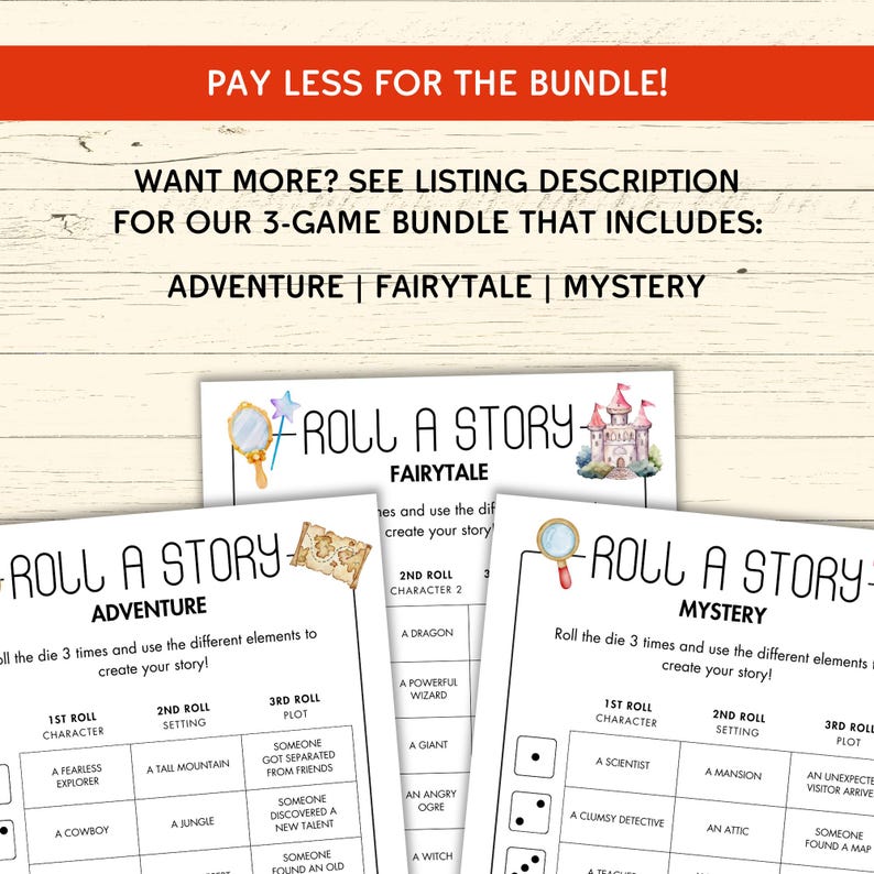Roll a Story Adventure - Creative Writing Prompt Activity - Printable ...