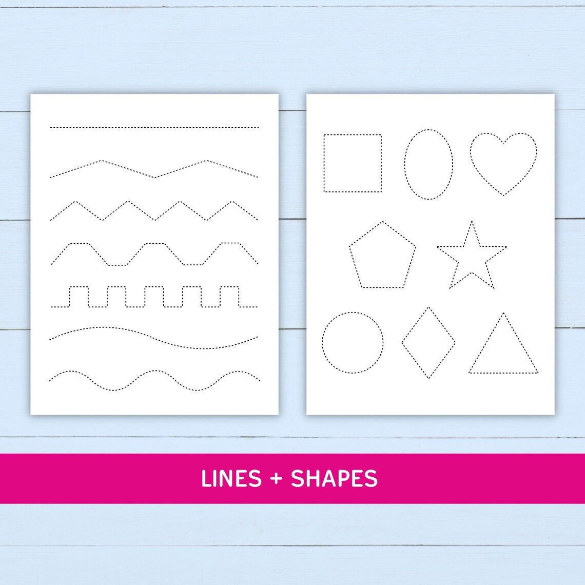 41-PAGE BUNDLE - Cutting Practice & Tracing Worksheets - Beginning ...