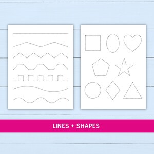 41-PAGE BUNDLE - Cutting Practice & Tracing Worksheets - Beginning ...