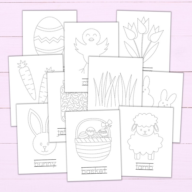 Printable Easter Tracing Sheets - Tracing Worksheets for Preschool ...