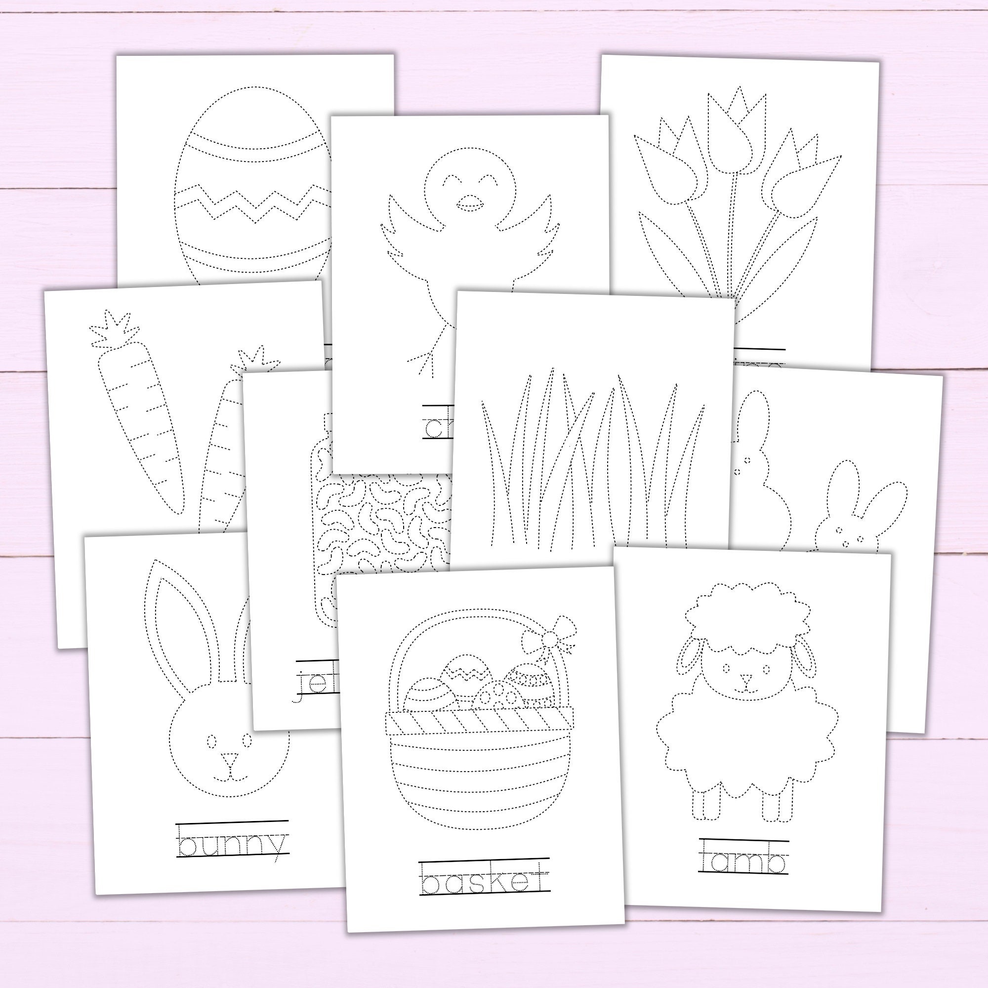 Printable Easter Tracing Sheets Tracing Worksheets for Preschool ...