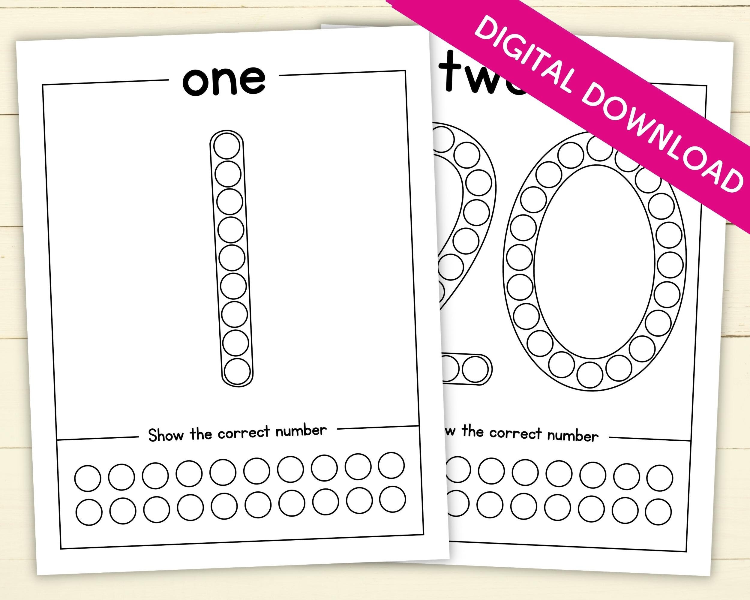 Dot-to-dot Numbers 1-20 Printable Learning Activity for Kids - Etsy