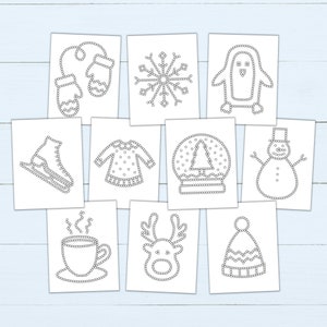 Winter Q-tip Tracing Sheets - Printable Preschool Worksheets for Fine ...