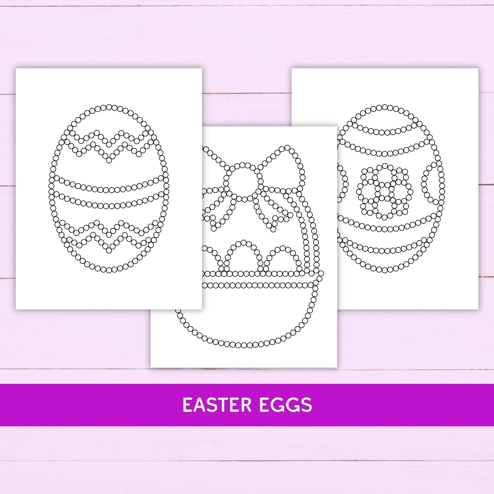 Easter Q-tip Tracing Sheets Printable Preschool Worksheets for Fine ...