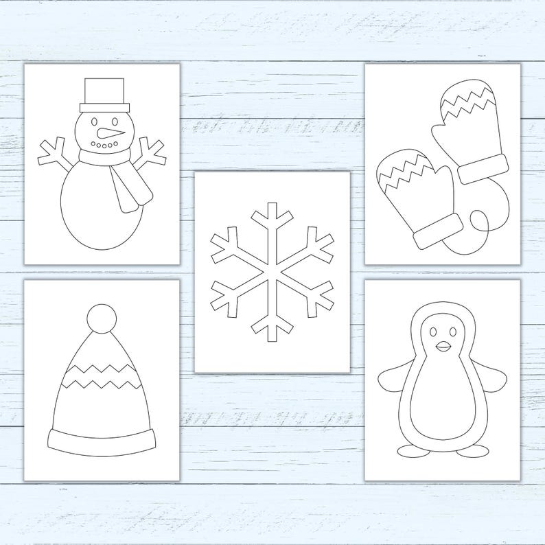 Winter Torn Paper Craft - Cut & Paste Activity for Toddlers, Pre-k ...