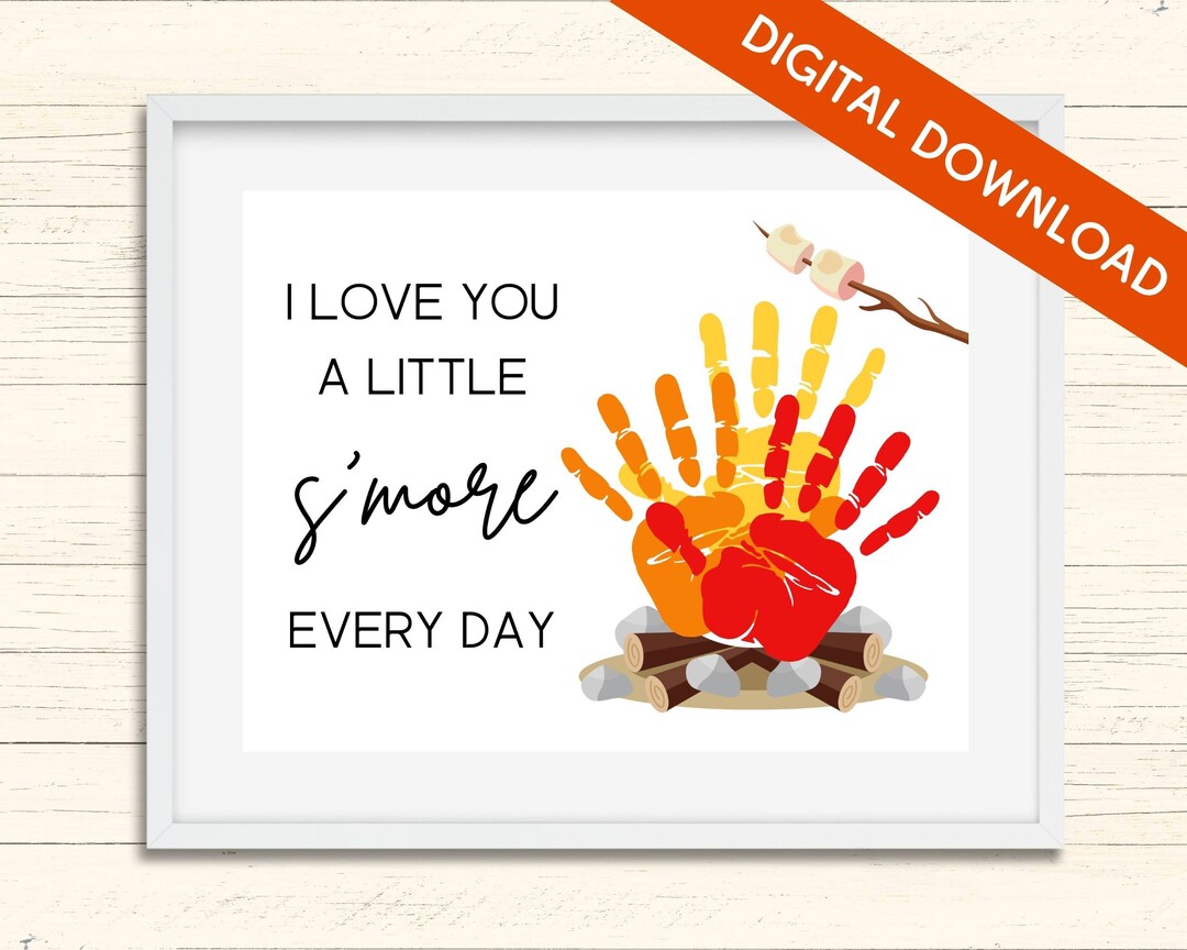 Campfire Handprint Art Template Summer / Fall Handprint Keepsake Craft ...