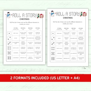 Christmas Roll a Story - Creative Writing Prompt Activity - Printable ...