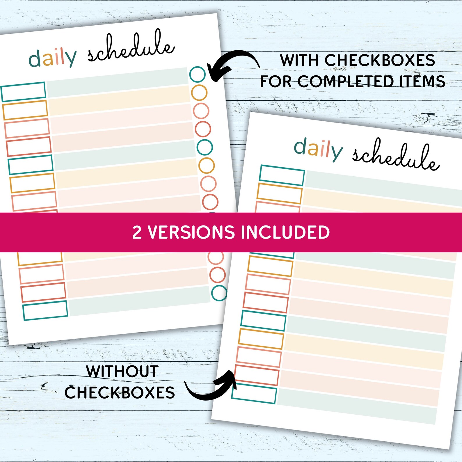Editable Daily Schedule Template for Kids Printable Kids' Daily ...