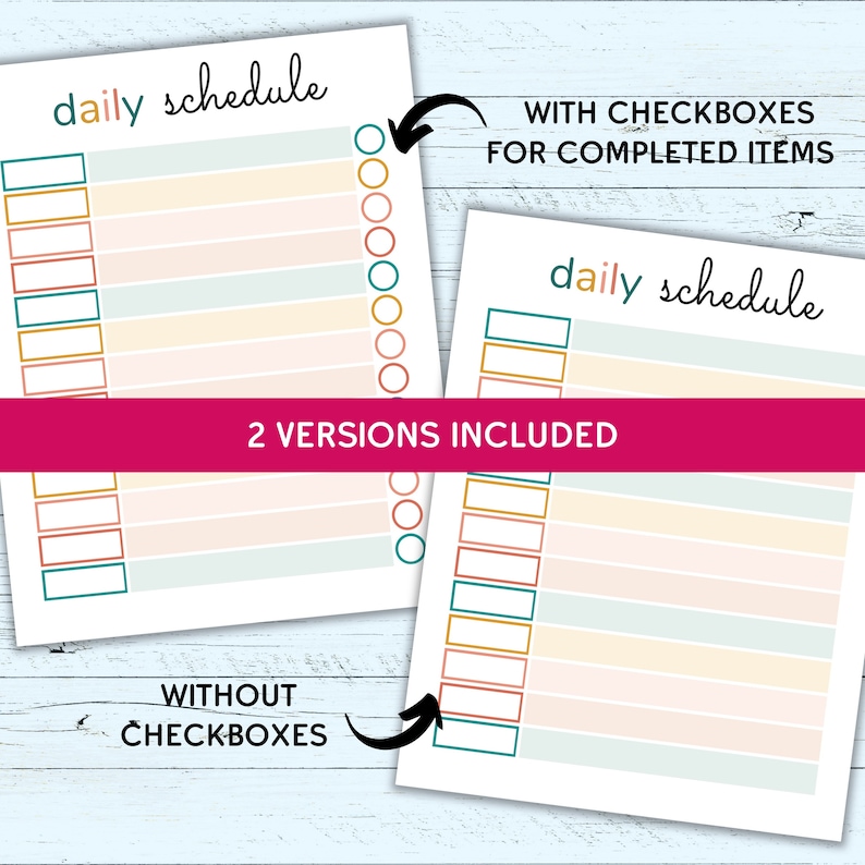 Editable Daily Schedule Template for Kids - Printable Kids' Daily ...
