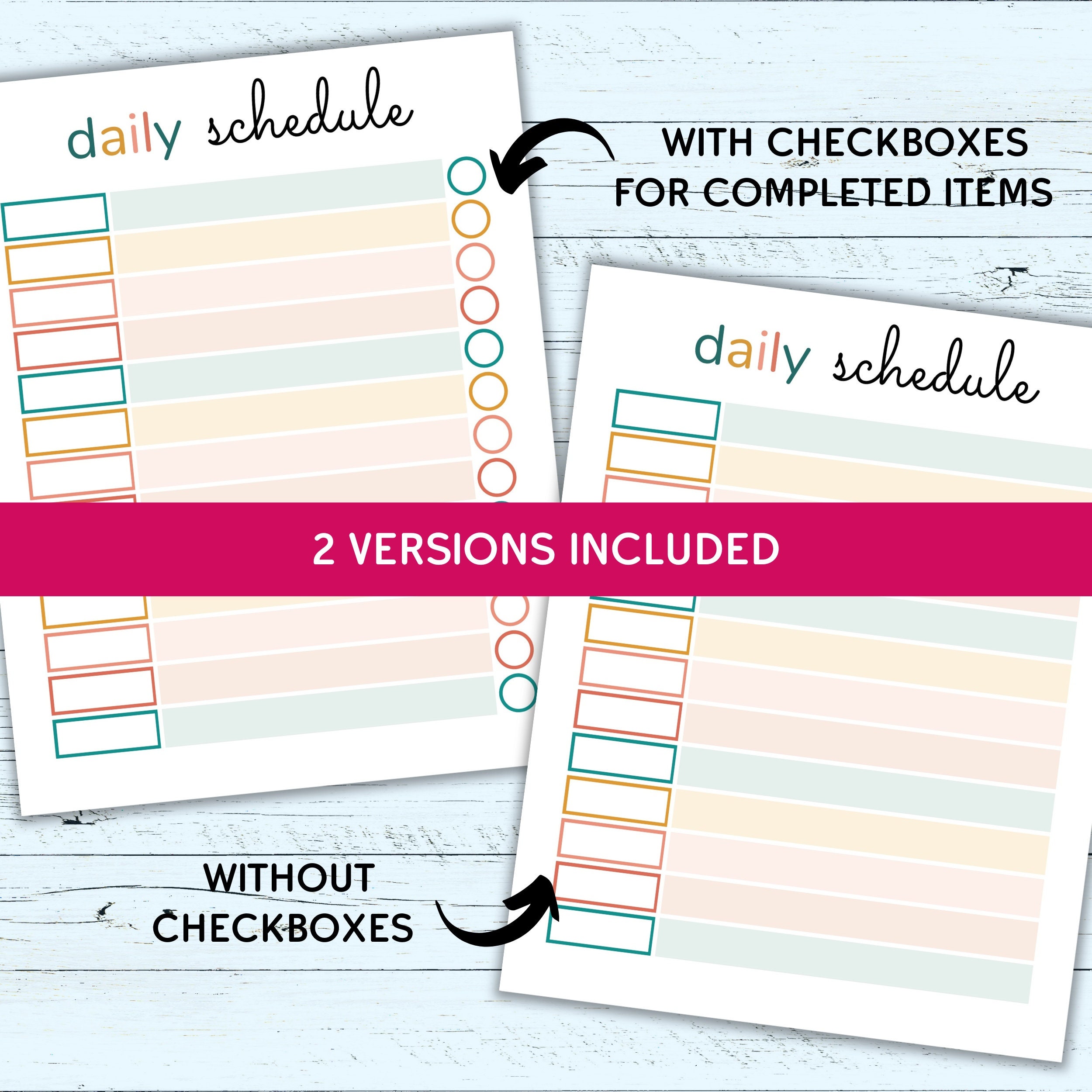 Editable Daily Schedule Template for Kids Printable Kids' Daily ...