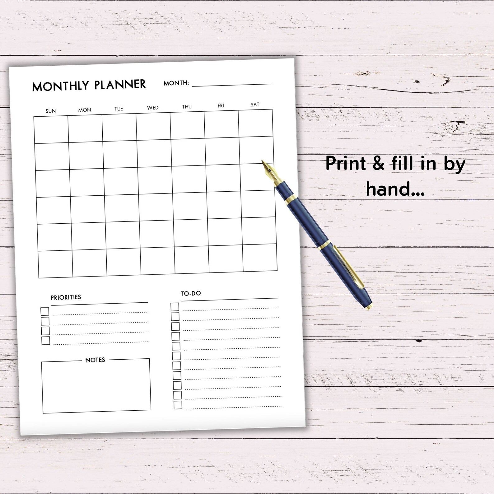 Editable Daily + Weekly + Monthly Planner Set - Instant Download ...