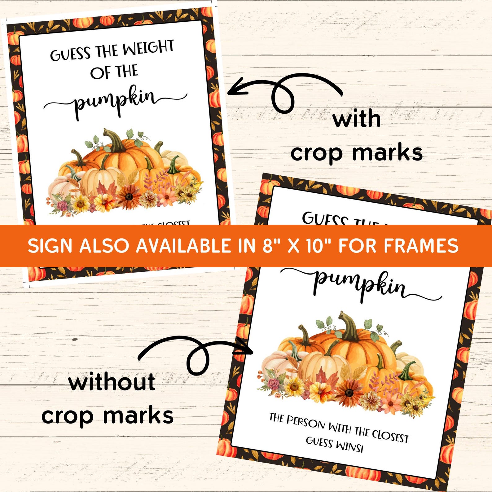 Pumpkin Guessing Game Printable Halloween Party Game Classroom Game ...