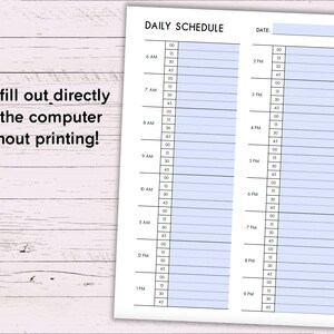 Printable 15-minute Schedule Planner Editable Instant - Etsy