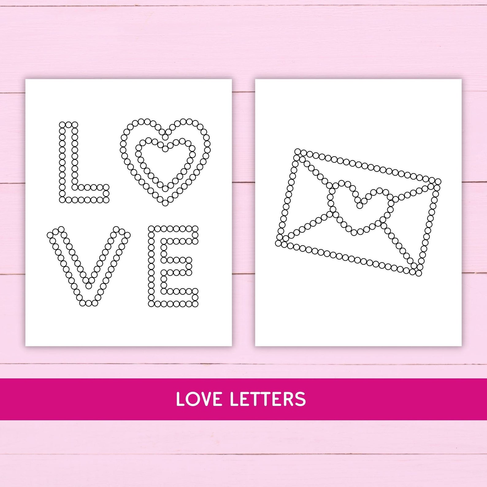 Valentine's Day Q-tip Tracing Sheets - Printable Preschool Worksheets ...