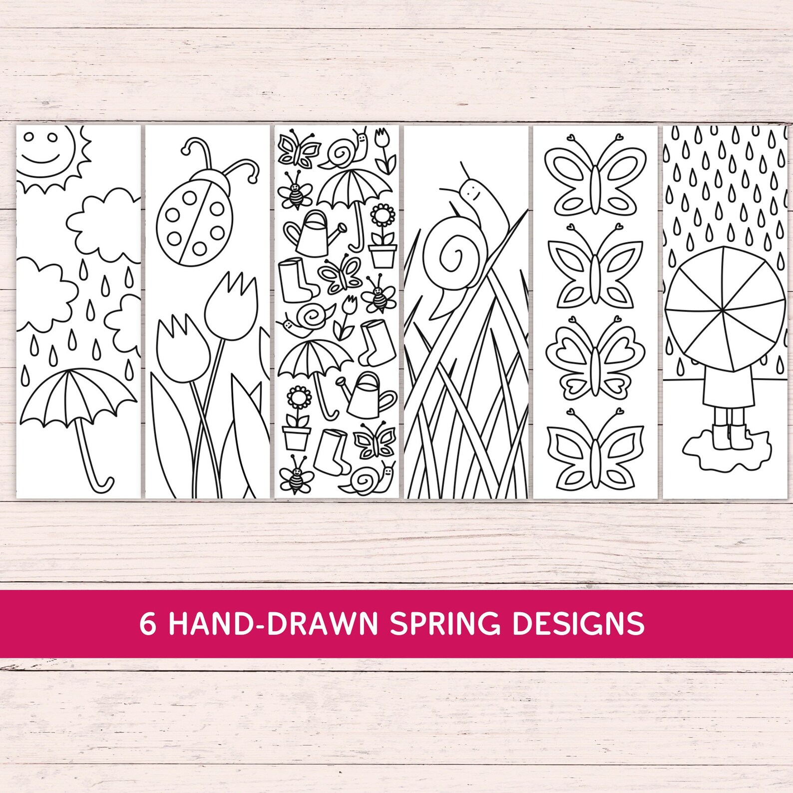 Bundle of 24 Coloring Bookmarks - Spring + Summer + Fall + Winter - PDF ...