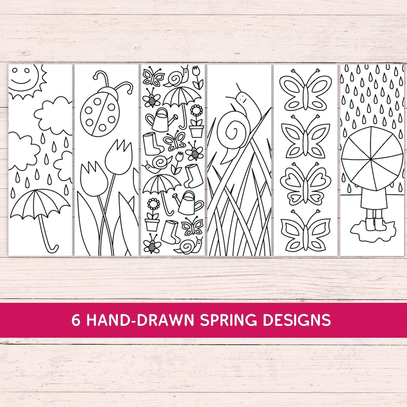 Bundle of 24 Coloring Bookmarks - Spring + Summer + Fall + Winter - PDF ...