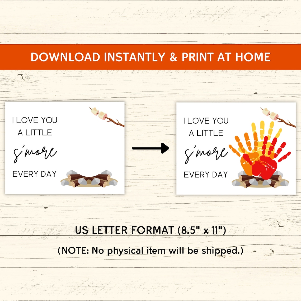 Campfire Handprint Art Template - Summer / Fall Handprint Keepsake ...