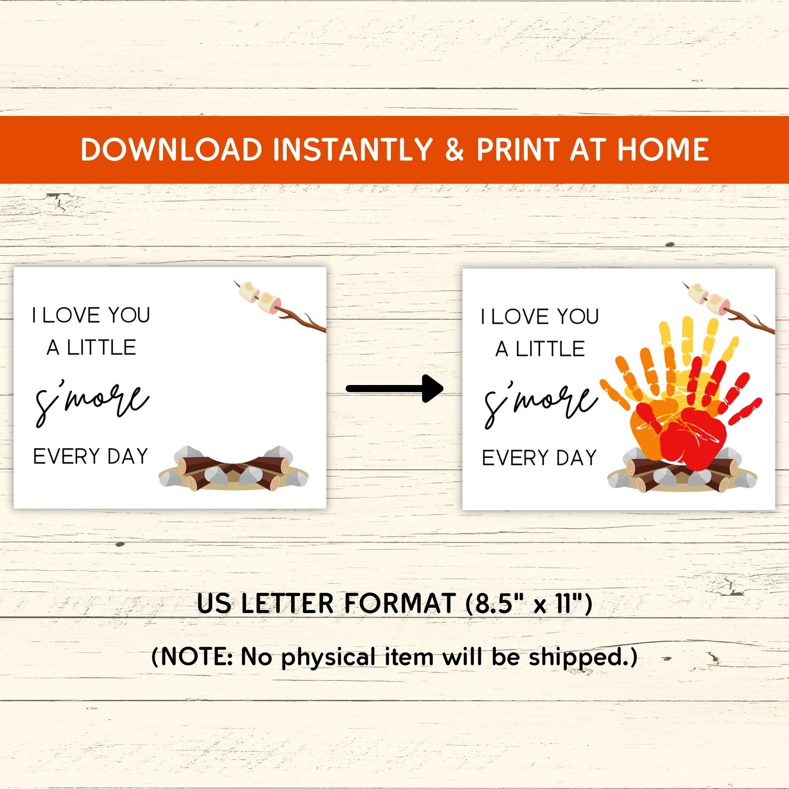 Campfire Handprint Art Template - Summer / Fall Handprint Keepsake ...