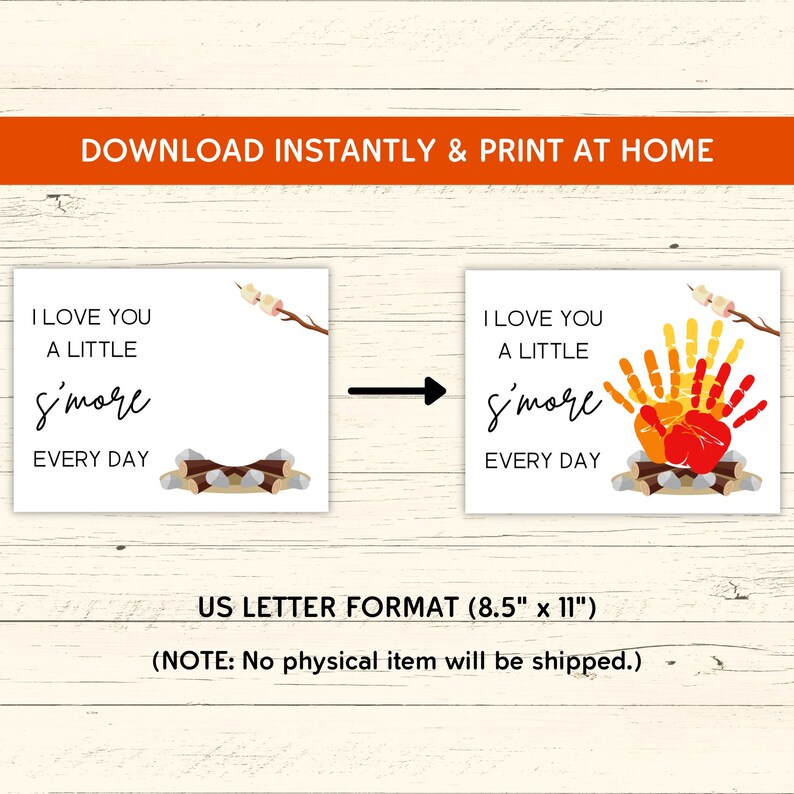 Campfire Handprint Art Template - Summer / Fall Handprint Keepsake ...