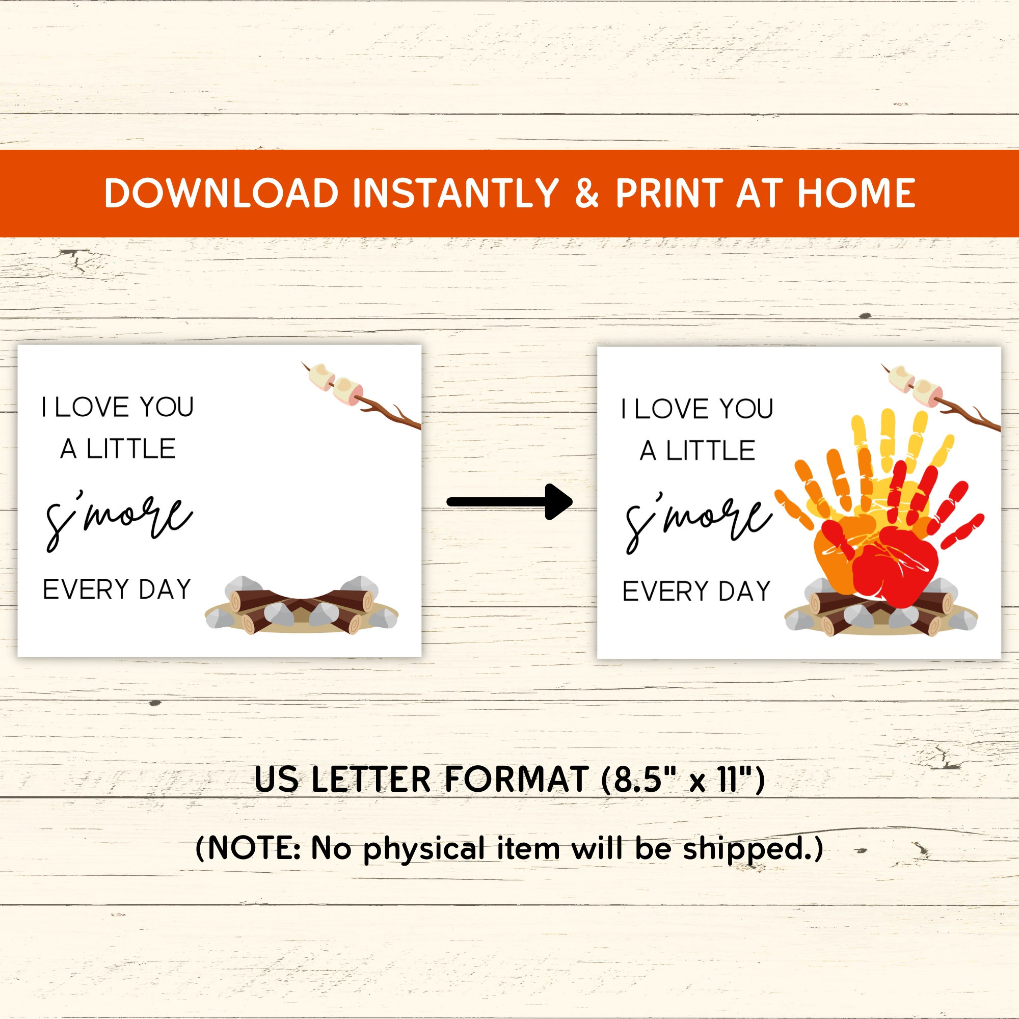 Campfire Handprint Art Template - Summer / Fall Handprint Keepsake ...