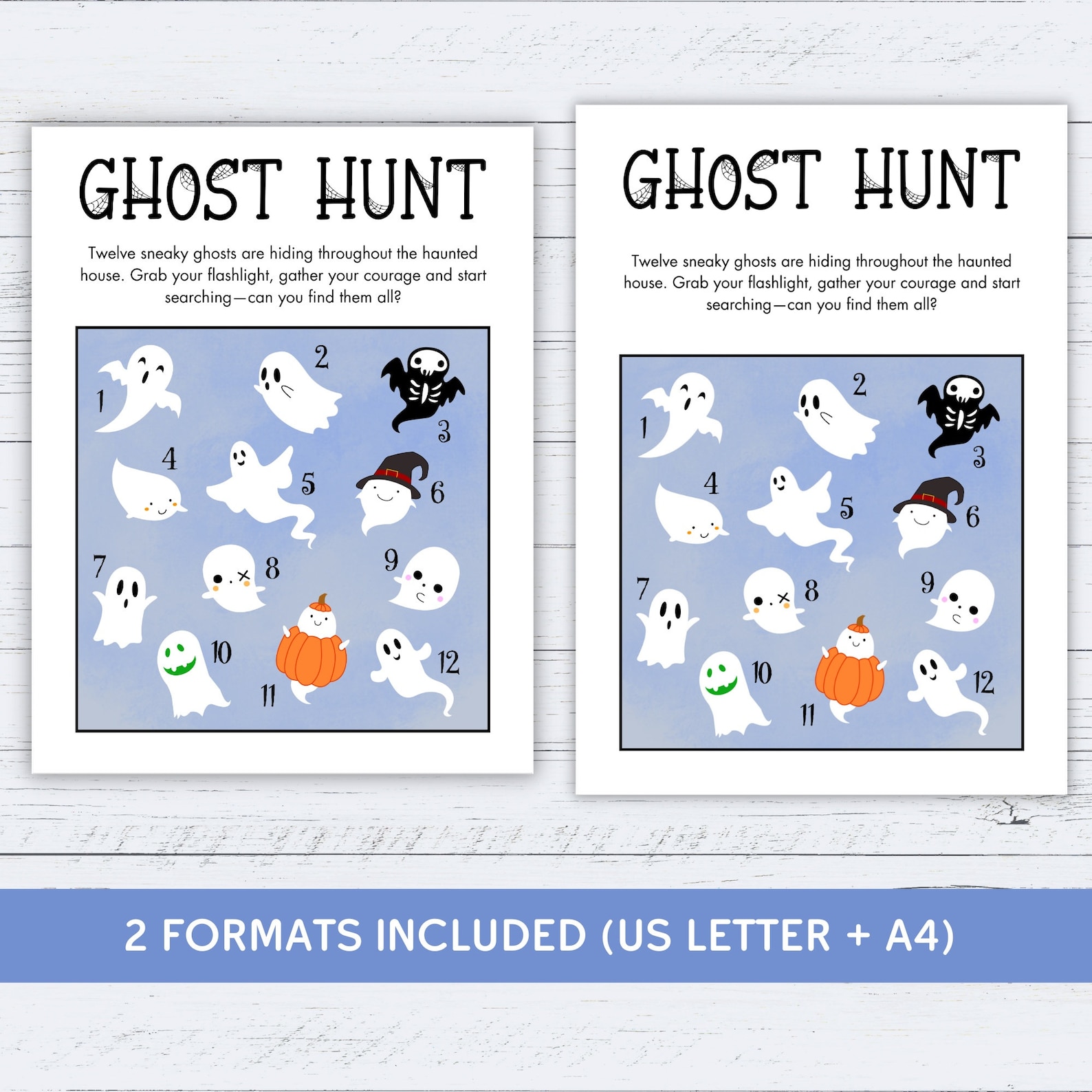 Printable Ghost Scavenger Hunt Game - Halloween Party Game for Kids ...