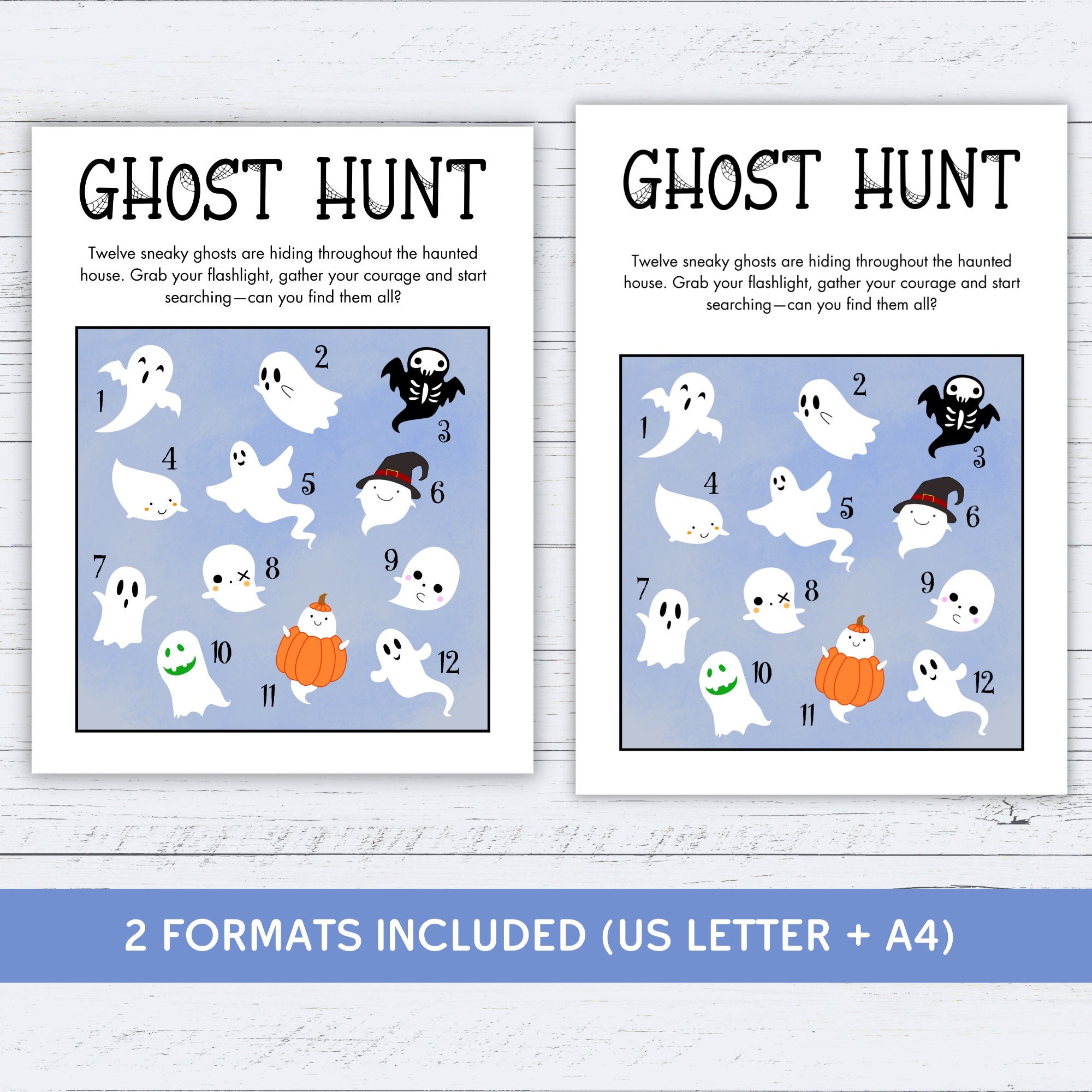 Printable Ghost Scavenger Hunt Game - Halloween Party Game for Kids ...